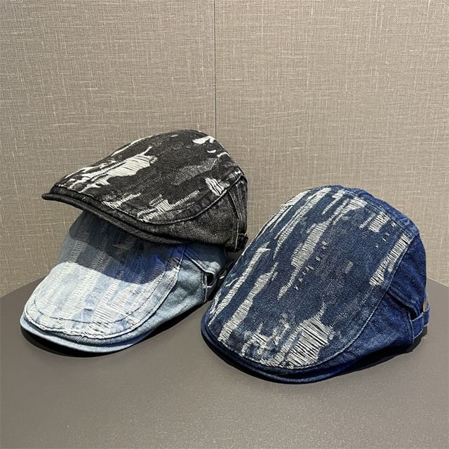 Washed Distressed Flat Cap – Wonderland Case