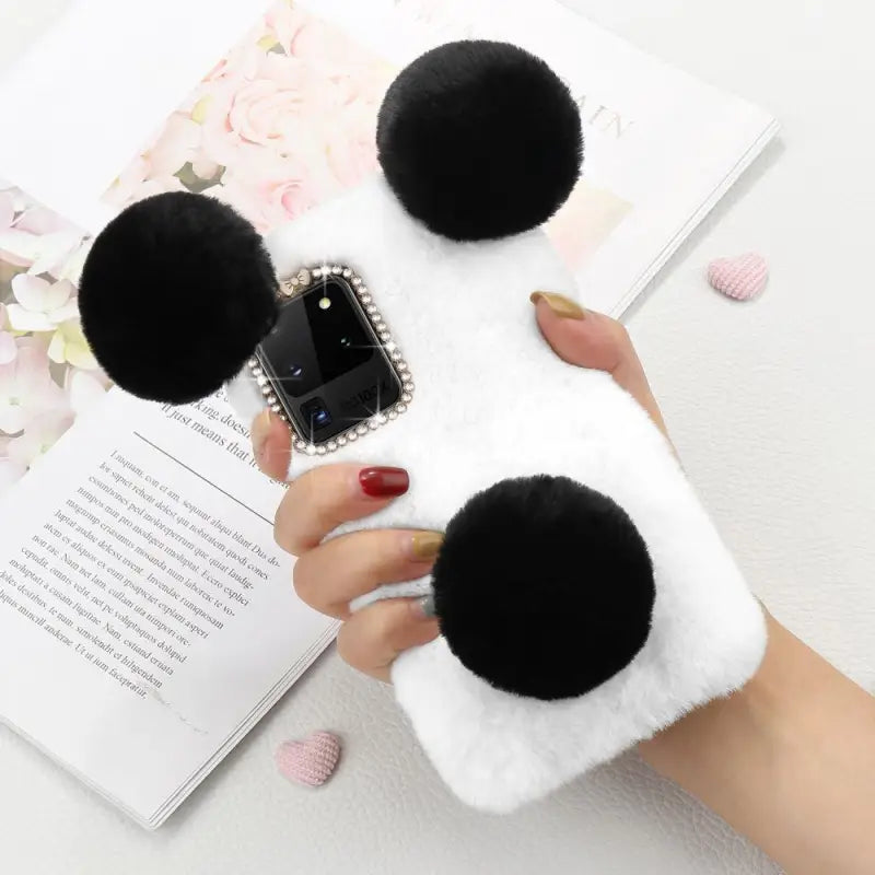 Cute Plush Furry Phone Case For Samsung Galaxy W004 – Wonderland Case